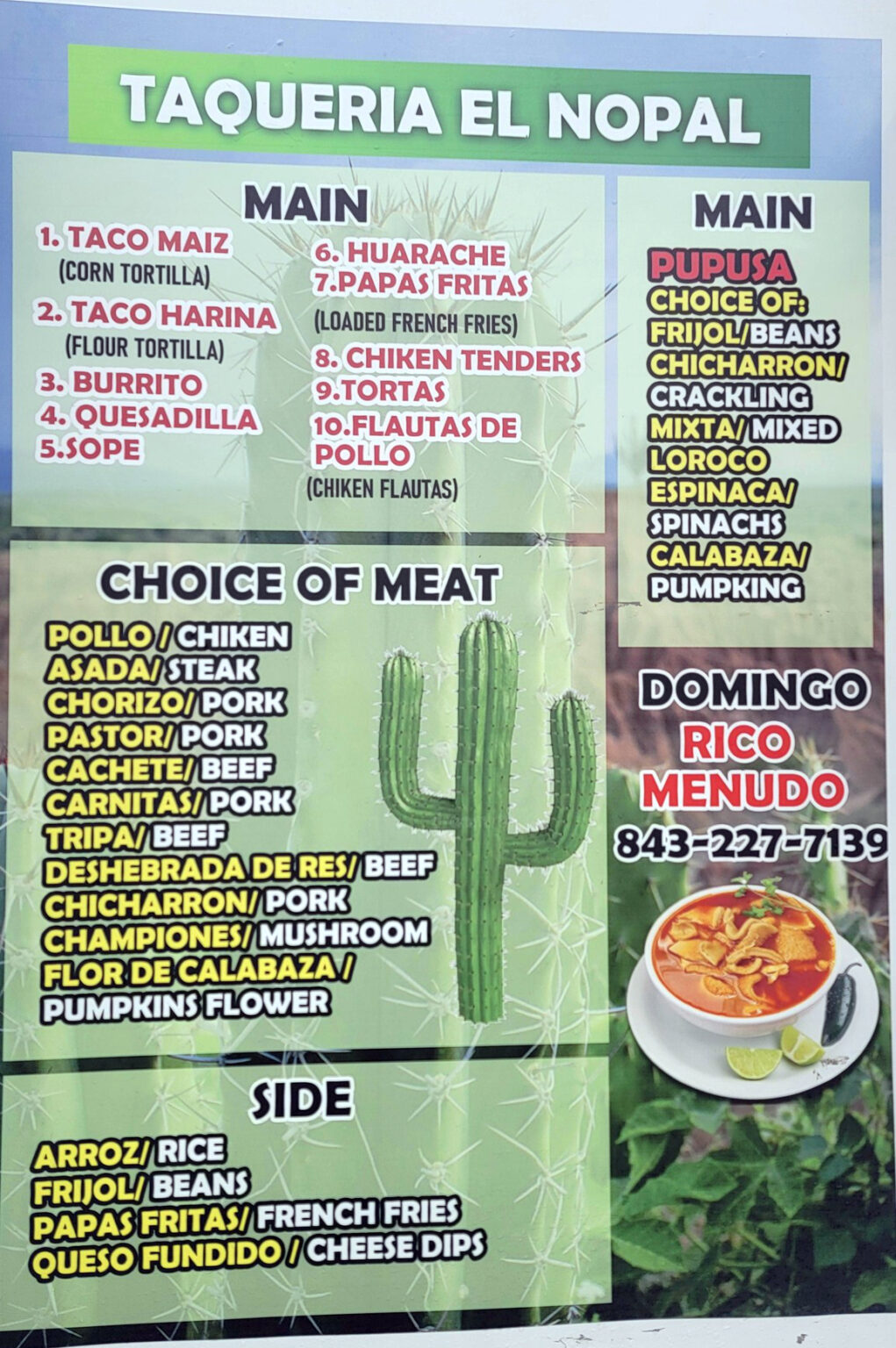 El Nopal Mexican Food Truck – Pine Ridge POA